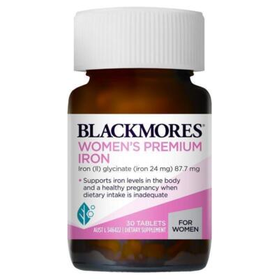 Blackmores Women's Premium Iron Energy Support 30 Tablets FREE POSTAGE ...