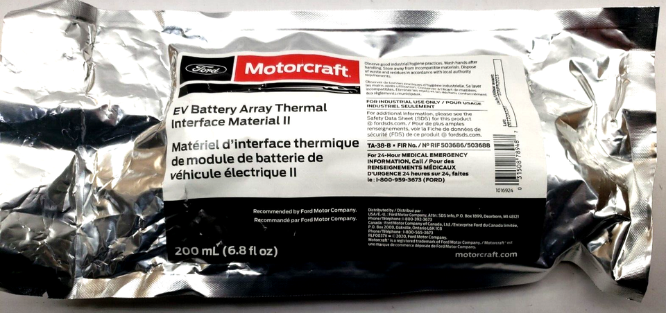 MOTORCRAFT EV BATTERY ARRAY THERMAL INTERFACE MATERIAL 11, TA-38-B, | eBay