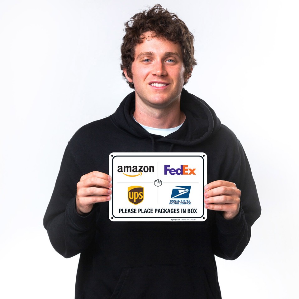 Package Delivery Sign, Delivery Instructions FedEx Amazon Ups USPS Sign ...
