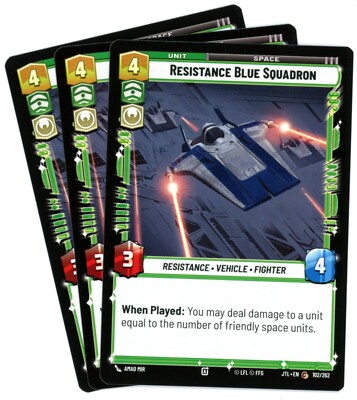 x3 Resistance Blue Squadron - 102 - Jump to Lightspeed - SWU - Star ...