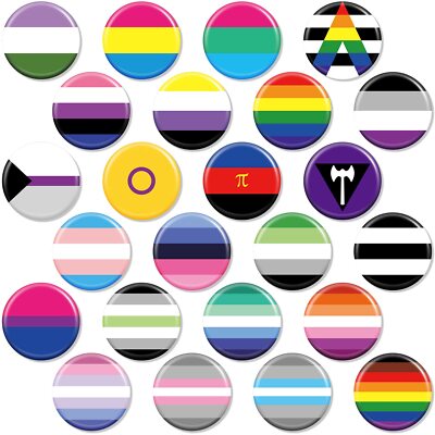 Rainbow Pride Pins Bulk LGBTQ Button Pin Lesbian Gay Bisexual Pride ...