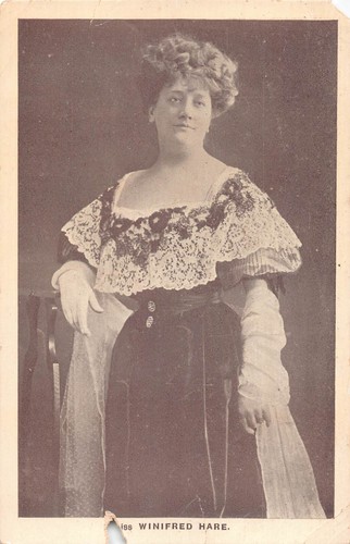 POSTCARD - EDWARDIAN ACTRESS & SINGER - MISS WINIFRED HARE - LACE ...