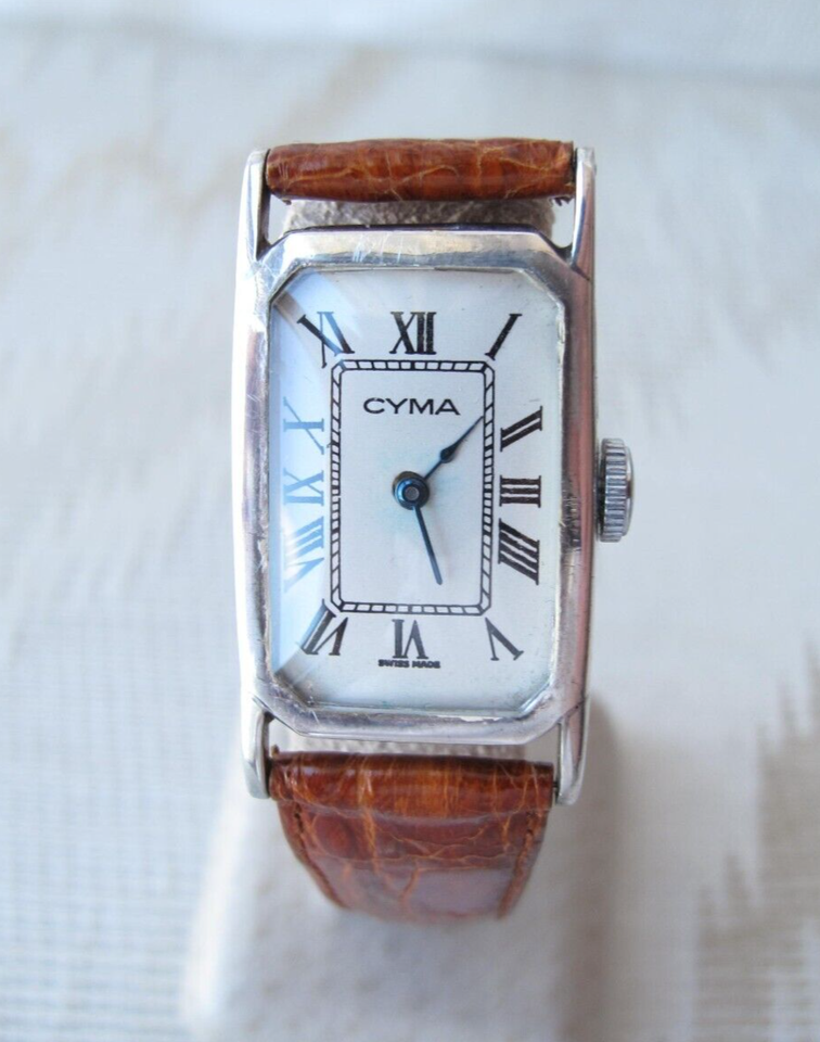 CYMA STERLING ART DECO TANK WRIST WATCH, 1920-30 | eBay