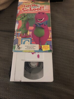 BARNEY LET'S PLAY SCHOOL~ACTIMATES VHS VIDEO TAPE BABY BOP BJ LEARN ABC ...