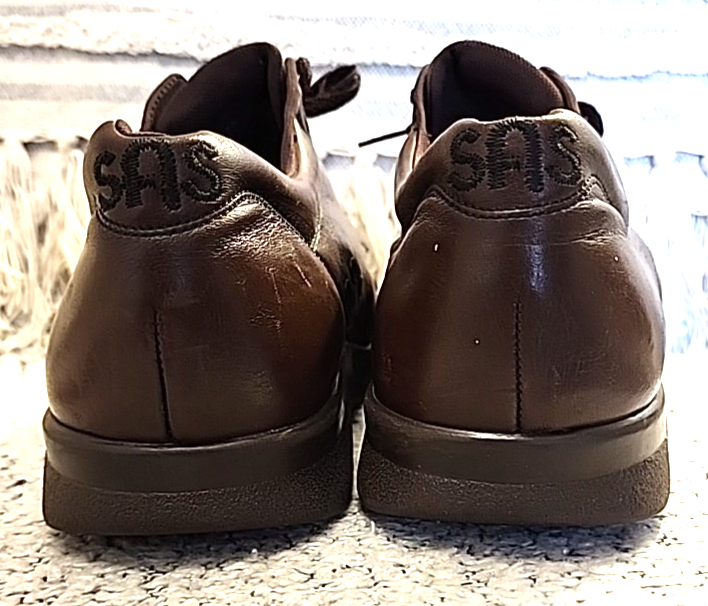 SAS TIME OUT 10 Wide Brown Comfort Walking Shoes made in USA Oxfords | eBay