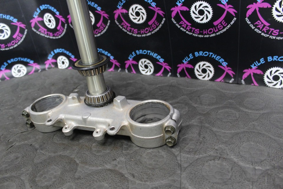 2002 Yamaha YZ125 OEM FRONT FORKS LOWER UPPER TRIPLE TREE STEM CLAMP | eBay