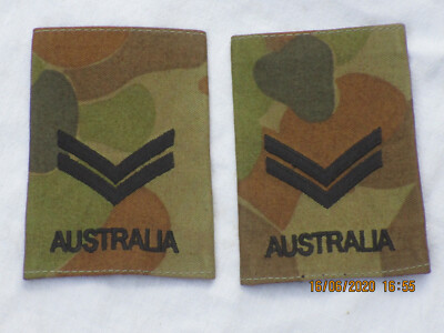 Australia Rank Slides Corporal, CPL, AUSCAM, Pair, #16 | eBay