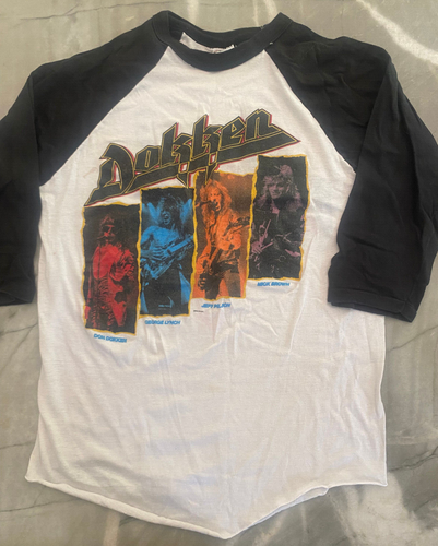 Vintage 80s Dokken Band Tee Raglan Signal XL | eBay