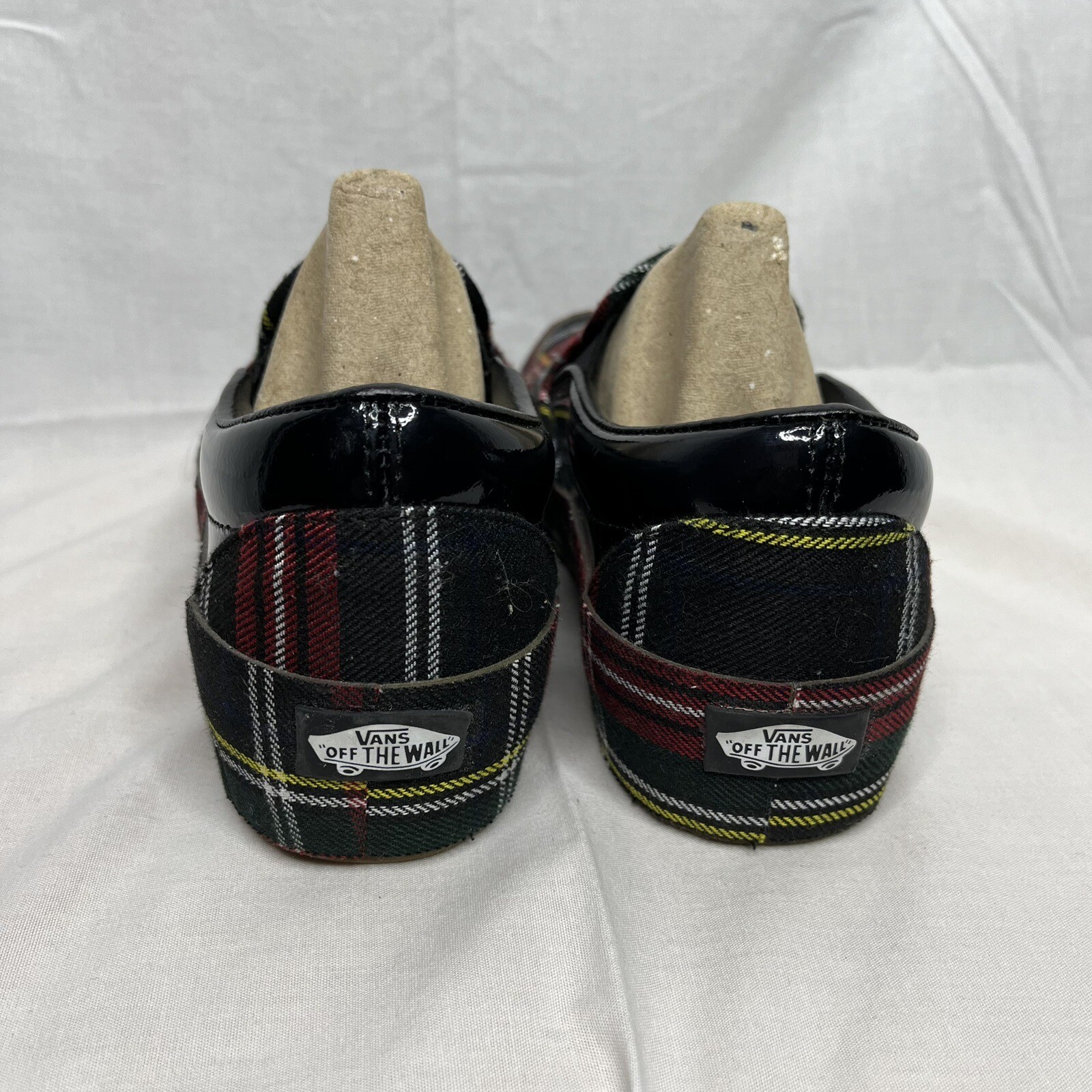 Vans Classic Slip On Platform Plaid Black Red Shoe Sn… - Gem