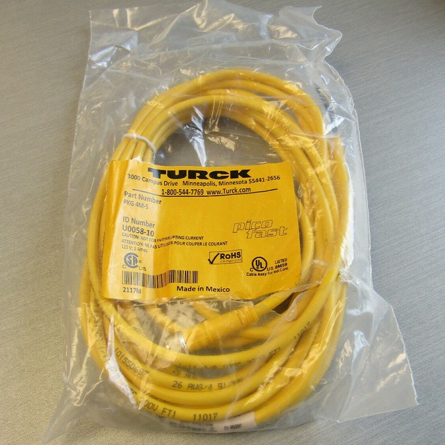 Turck Pkg 4m-5 M8 CORDSET Cable 4 Pin U0058-10 for sale online | eBay