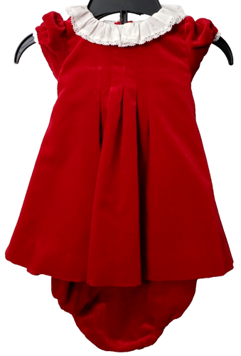 Edgehill Easter Velvet Dress 3 Month Baby Infant Lace Collar Diaper ...