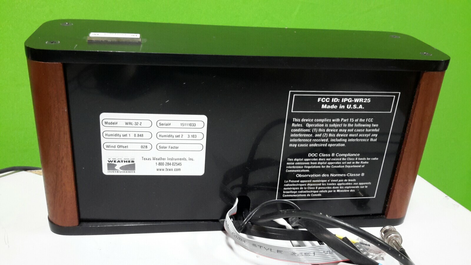 Texas Weather Instruments Weather Station WL-32-Z | eBay