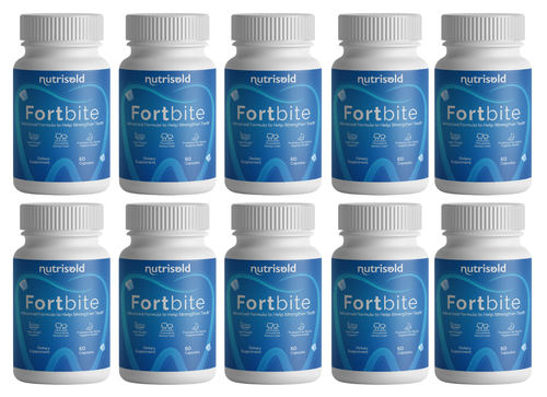 Fortbite Advanced Formula Helps Strengthen Teeth & Gums 10 Bottles 600 ...