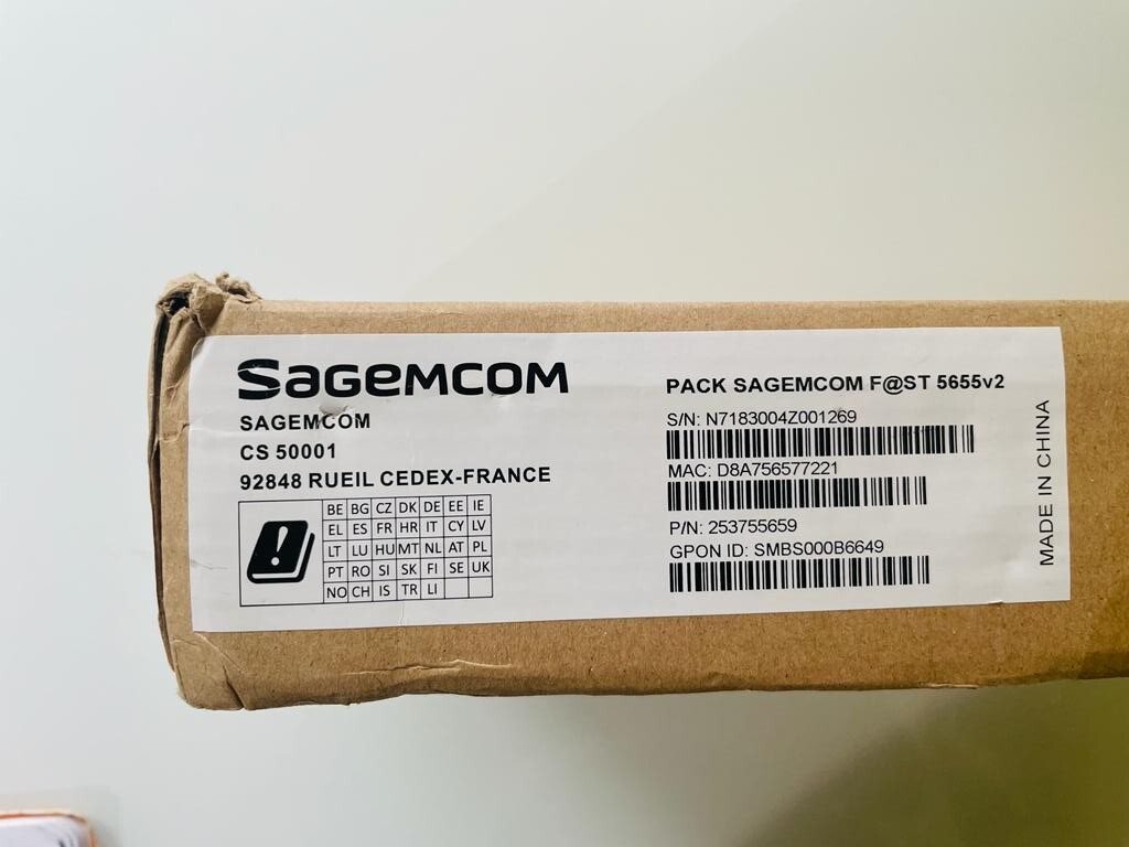 Sagemcom Fast 5655v2 GPON wifi router 2.4/5G 253755667 | eBay