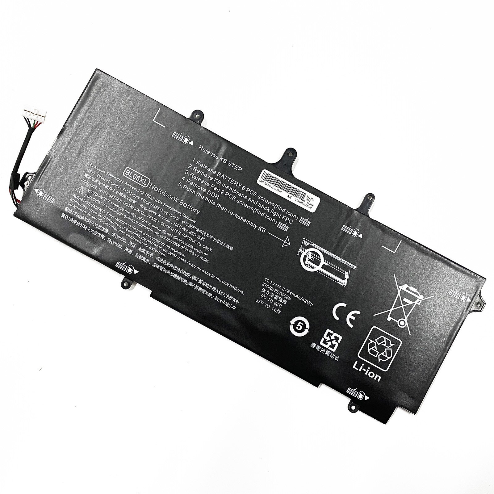 BL06XL Battery for HP EliteBook Folio 1040 G2 (L8D17LA),1040 G1 ...
