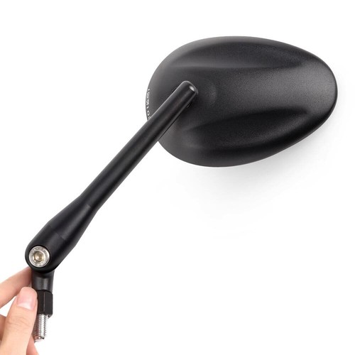 Ellipse - Pair Black 10mm Mirrors for Motorcycle Chopper Cruiser Naked ...