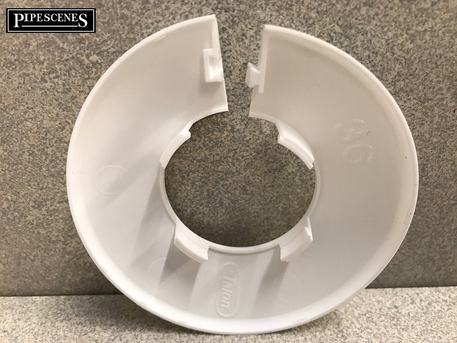 5 x 32mm 36mm Basin Waste Pipe Cover WHITE Wall or Floor Cover 78mm ...