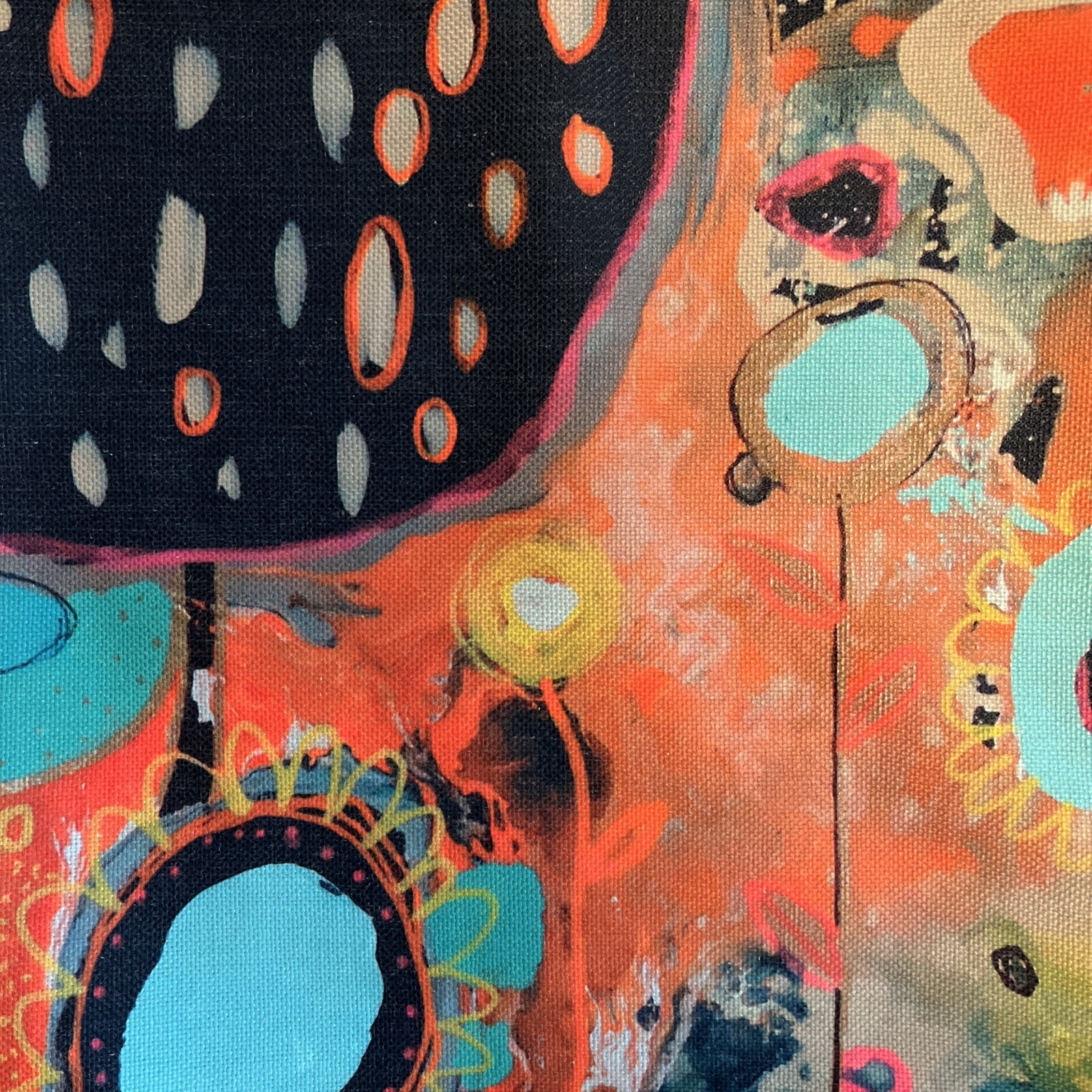 Still & Silent Canvas Tote Bag ABSTRACT ART CELL Canadian Artist ...