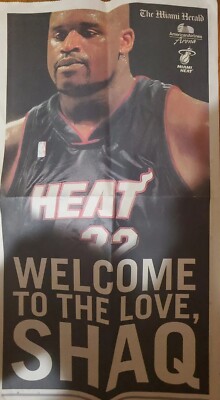 Shaquille O’neal Miami Heat Official NBA 2004 Miami Herald Newspaper | eBay