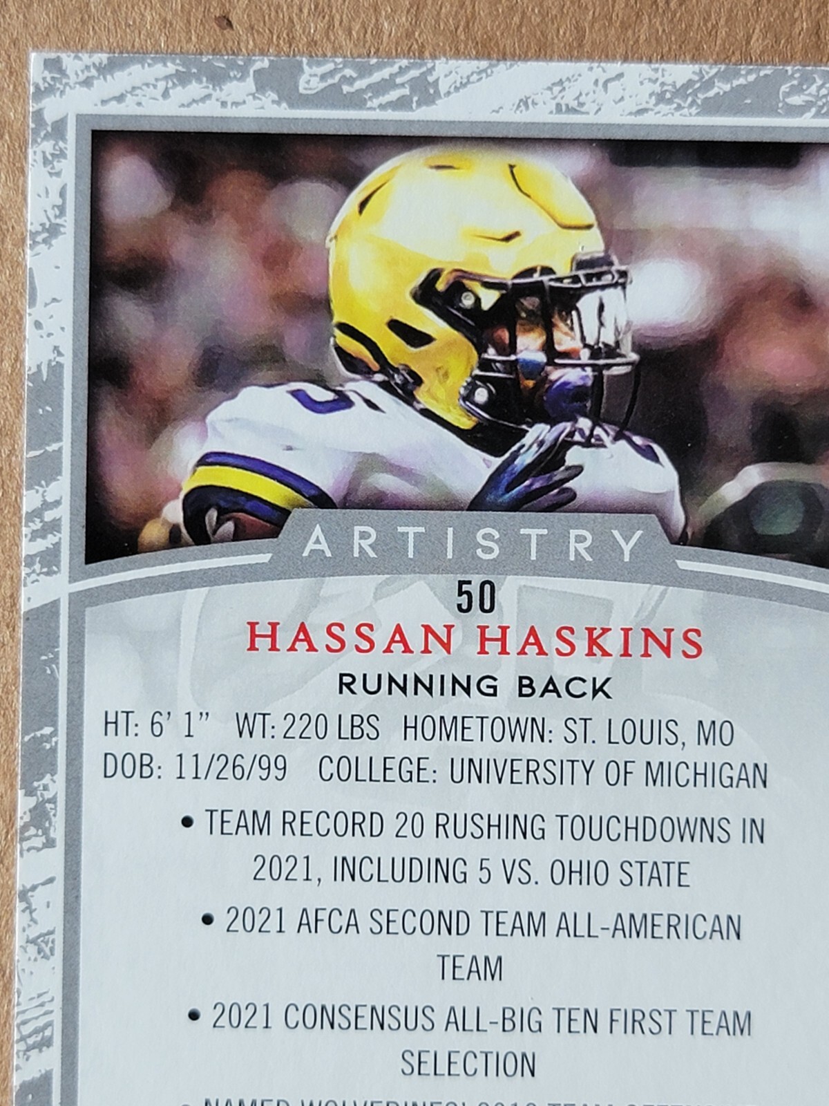 Hassan Haskins 2022 Sage Artistry Rookie Football Card #50 | eBay