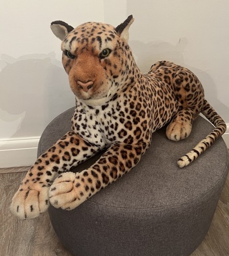 Extra Large Leopard Plush Soft Toy Realistic Stuffed Animal 90cm ...