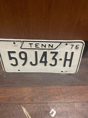 Tennessee 1976 License Plate-59J43-H-county 59-Scott County | eBay