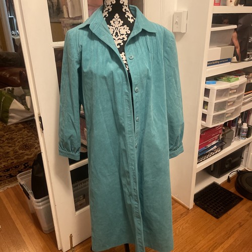 Women’s Vintage Gino Rossi Wilson Leather Ultra Suede turquoise Trench ...