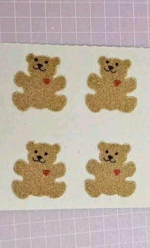 Sandylion Stickers Vintage Stickers Fuzzy Teddy Bears 1 Mod NLA CRAFTS ...