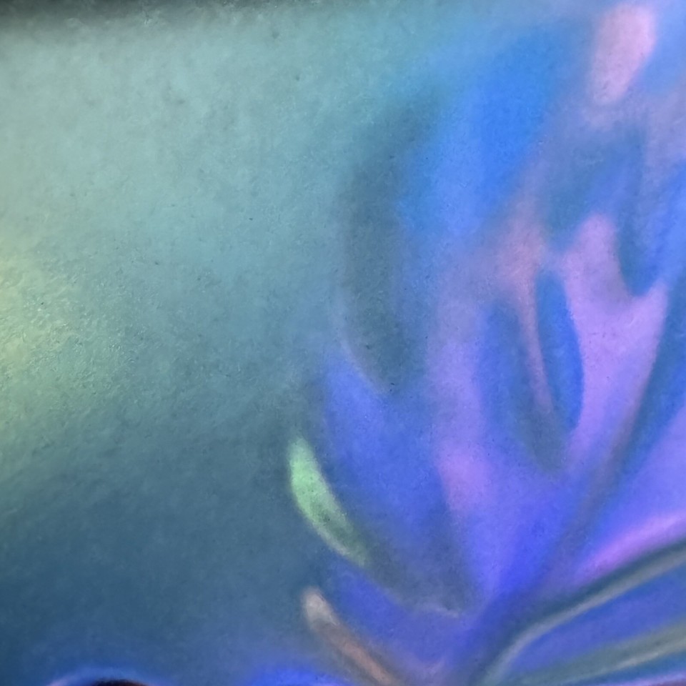 Pretty Cobalt FENTON Carnival Glass Holly Plate Electric Blue ...