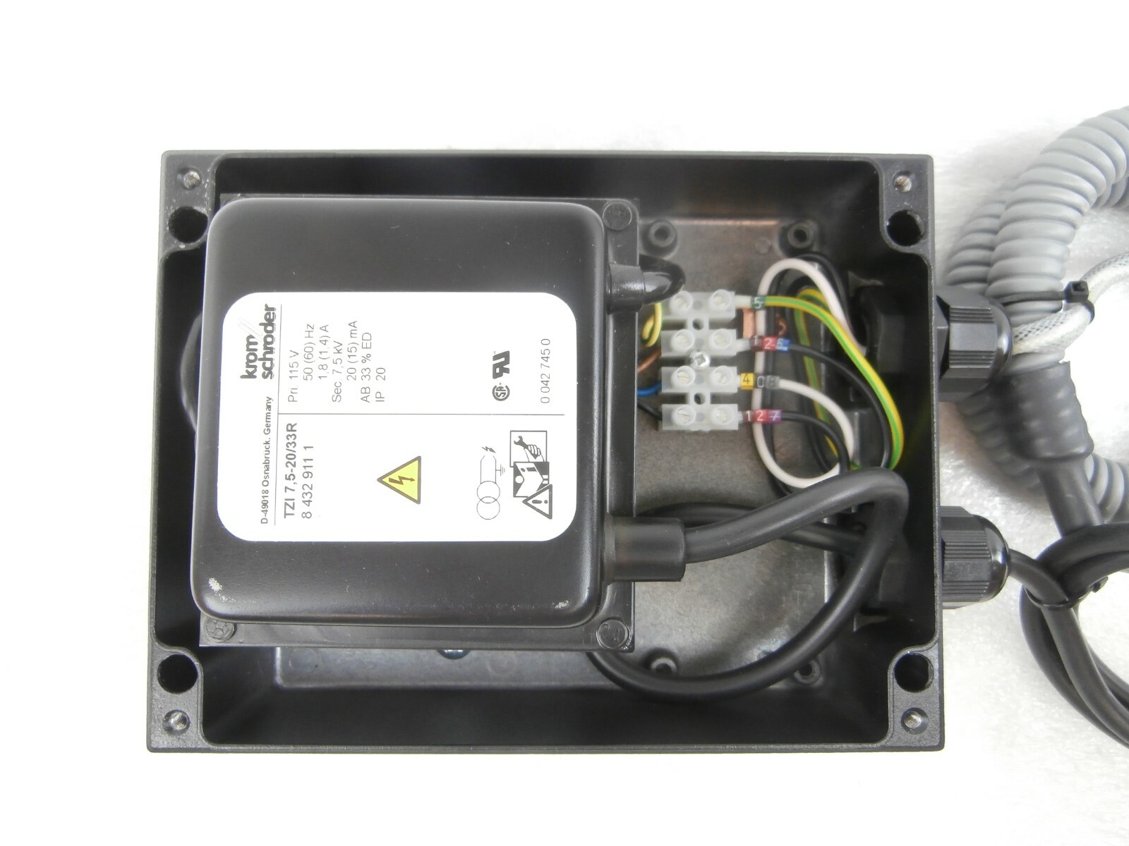 Kromschroder 84391030 Ignition Unit TGI 7,5-20/33R TZI 7,5-20/33R ...