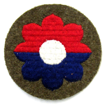 wool early WWII US ARMY 9th INFANTRY DIV. embroidered uniform Patch hi ...