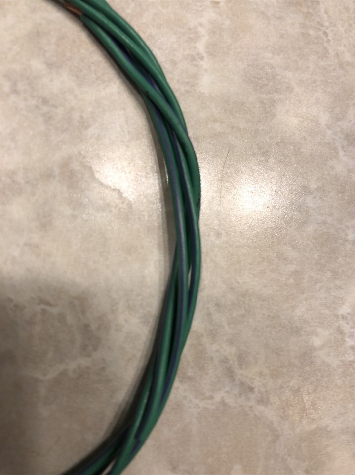 Automotive Wire AWG Green /w Violet Stripe (GN-VT) 20 GA Wire 3 Ft Feet ...