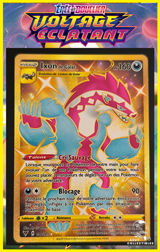 Carte Pokémon Ixon De Galar 198/185 Gold EB04 Voltage Eclatant Epee Et ...