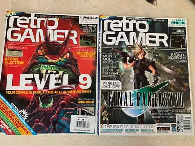 Retro Gamer Magazine lot of 2: Final Fantasy VII Issue 96 and Level 9 ...
