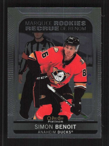 Simon Benoit RC 2021 O-Pee-Chee Platinum Marquee Rookies Anaheim Ducks ...