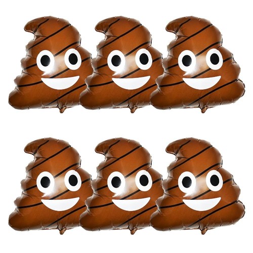 22.05x18.90in Big Poop Balloon 5pcs Poo Brown DIY Joke Theme Boys ...
