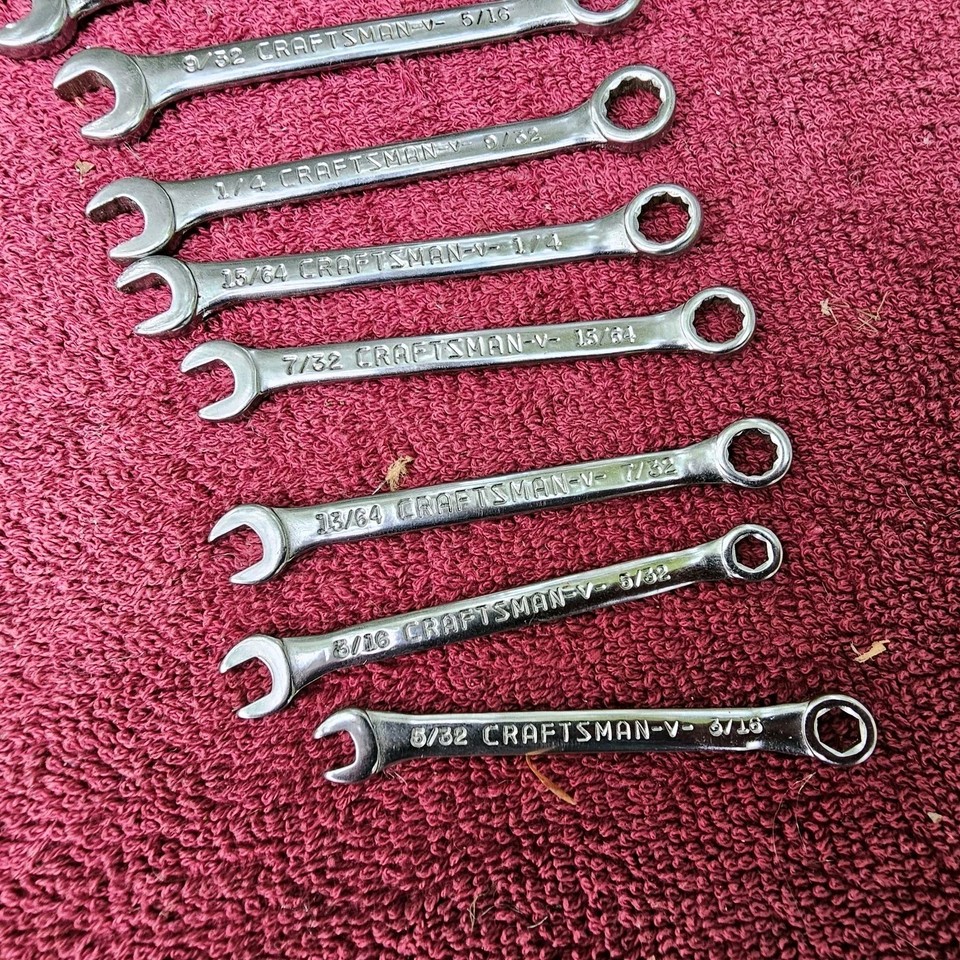 10 pc. Sears Craftsman USA Combination Ignition Wrench Set 43441 ,SAE ...