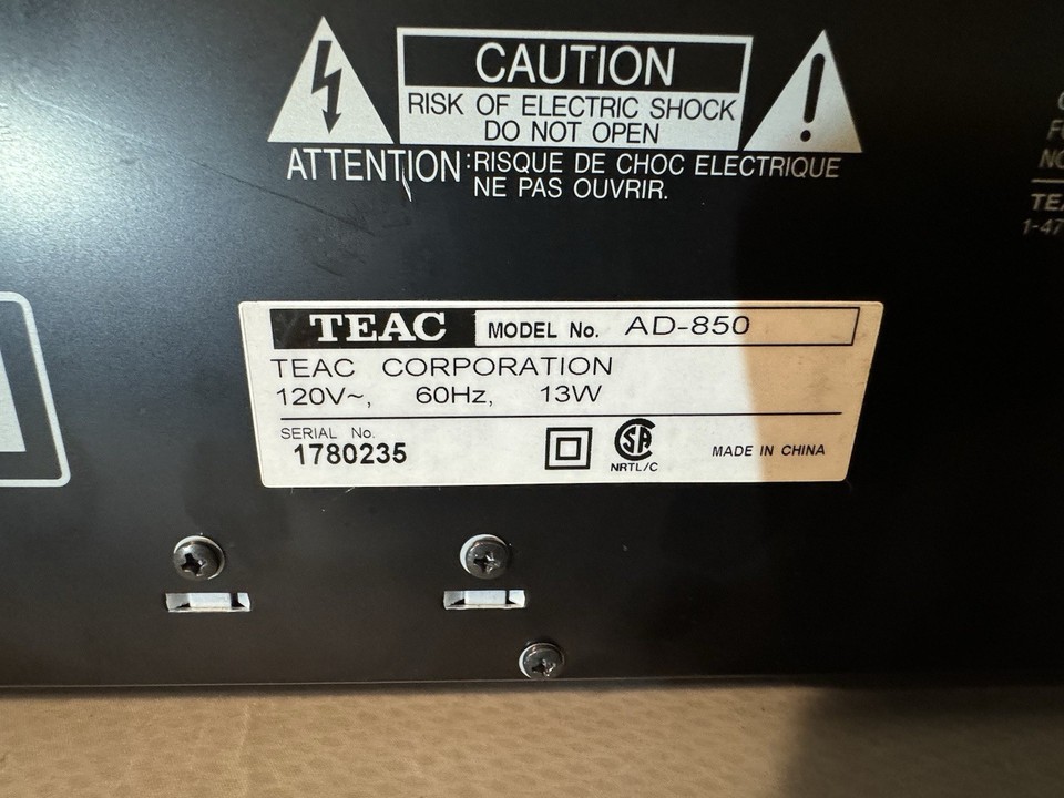 TEAC AD-850-SE cassette deck CD player USB Memory Recording & Playing ...