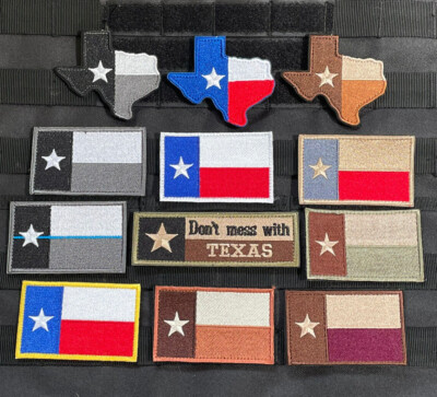 Texas Flag Patch Tactical Military Morale Hook Loop backed | eBay