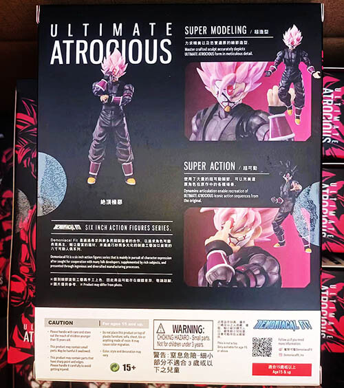 Demoniacal Fit Ultimate Atrocious Son Goku Black Zamasu 6"Action Figure ...