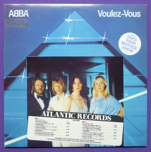 ABBA - VOULEZ-VOUS - PROMOTIONAL COPY - VINYL RECORD ALBUM | eBay