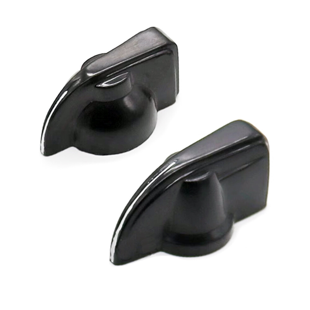 5 x Black Rotary Knob Cap Chicken Beak Shape Pointer f Band Switch ...