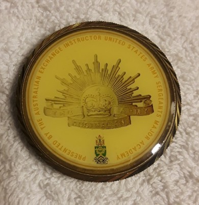 AUTHENTIC AUSTRALIA EXCHANGE INSTRUCTOR US ARMY USASMA RARE CHALLENGE ...