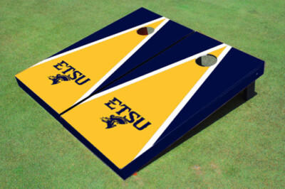 East Tennessee State University ETSU Yellow and Navy Matching Triangle ...