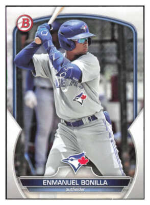 Enmanuel Bonilla RC 2023 Bowman Draft #BD-195 Pre ROOKIE MLB Blue Jays ...