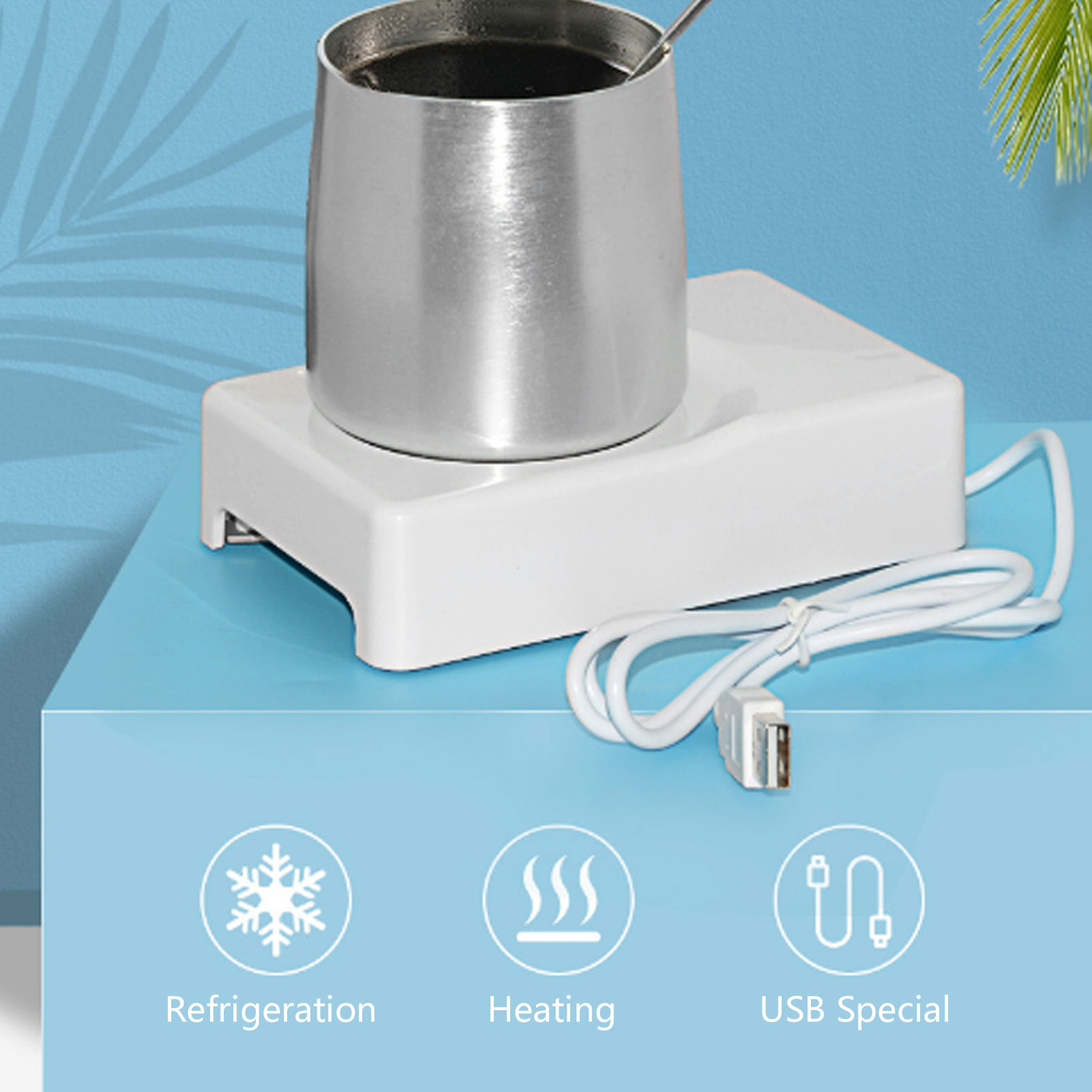 HO USB Heating Cooling Coaster Portable Cup Warmer Refrigeration Pad ...