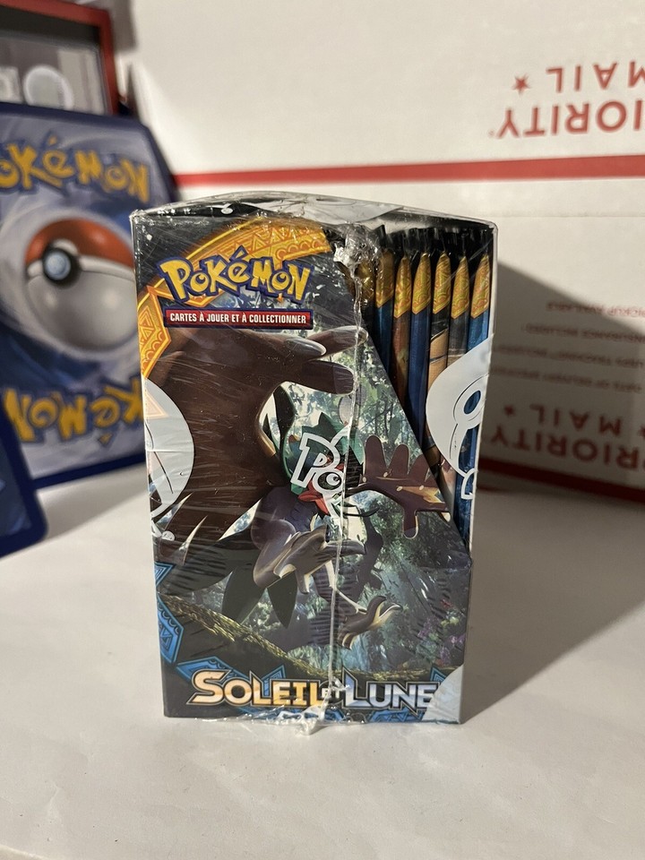 FRENCH Soleil Et Lune Pokémon Sun and Moon Base Set Booster Box Factory ...