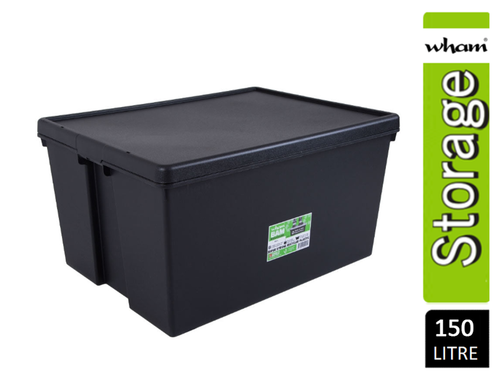 Wham Bam Super Strong Recycled Black Heavy Duty Storage LARGE Box 150 ...