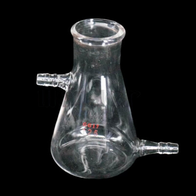 125ml Glass Filtering Flask Lab Bottle With Double 7mm Hose Vacuum ...