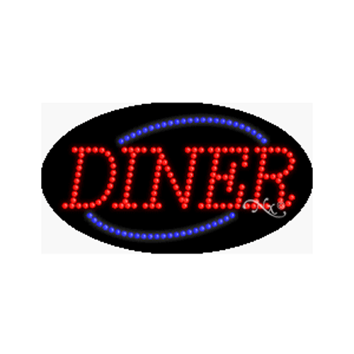 LED Neon Sign Diner 27"L x 15"H #24191 | eBay